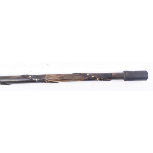 A 19th century Anglo-Indian sectional horn and bone walking stick cane ...