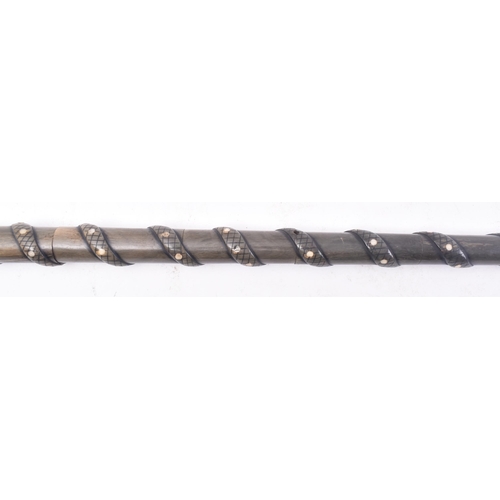 A 19th century Anglo-Indian sectional horn and bone walking stick cane ...