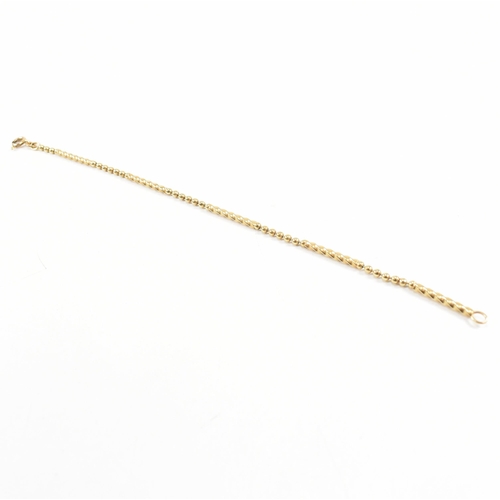 Italian 14ct gold fancy link chain bracelet.ÿ Marked 585 to spring hoop ...