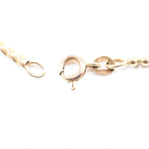 Italian 14ct gold fancy link chain bracelet.ÿ Marked 585 to spring hoop ...