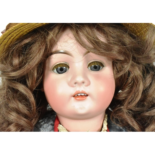 Dolls - a LARGE German MaX Handwerck made bisque headed doll. Blue ...