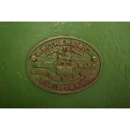 Thomas Withers & Sons - A 19th century cast iron safe. The safe painted ...