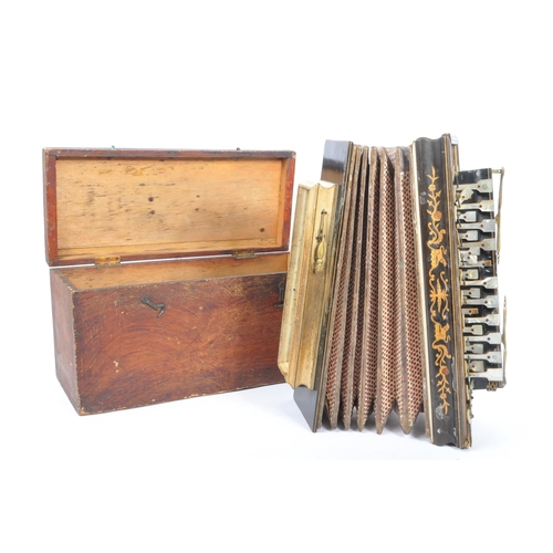 A 19th century inlaid Flutina accordion squeeze box. The flutina ...