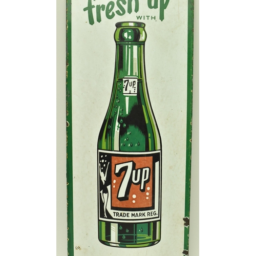 7up Lemonade - a vintage mid century circa 1960s porcelain enamel ...