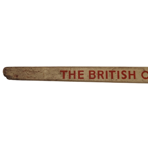 A 20th-century 1950s auctioneer's wooden guiding stick for ushering ...