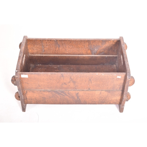 A Victorian 19th century oak trough. The trough having carved twin ...