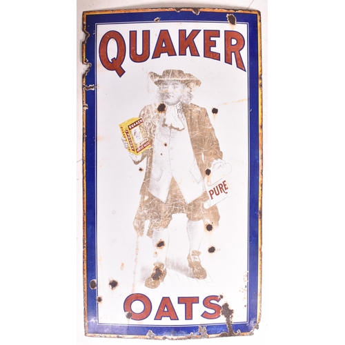 Quaker Oats - a 20th-century point-of-sale porcelain enamel advertising ...