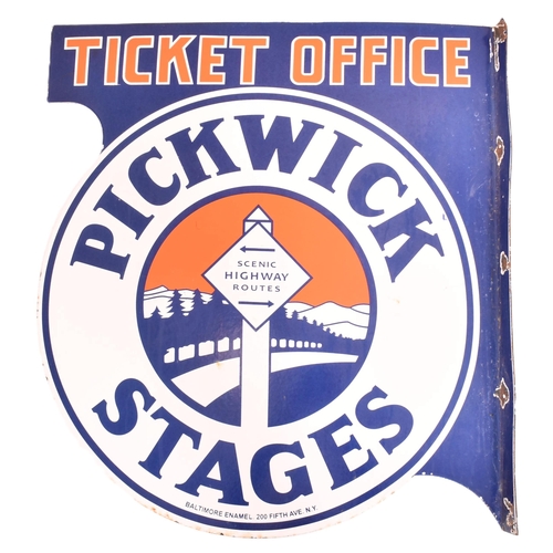 Pickwick Stages - a vintage 20th-century American porcelain enamel shop ...