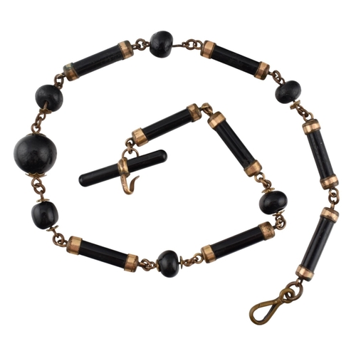 Assortment of antique watch chains. The chains to include a mourning ...